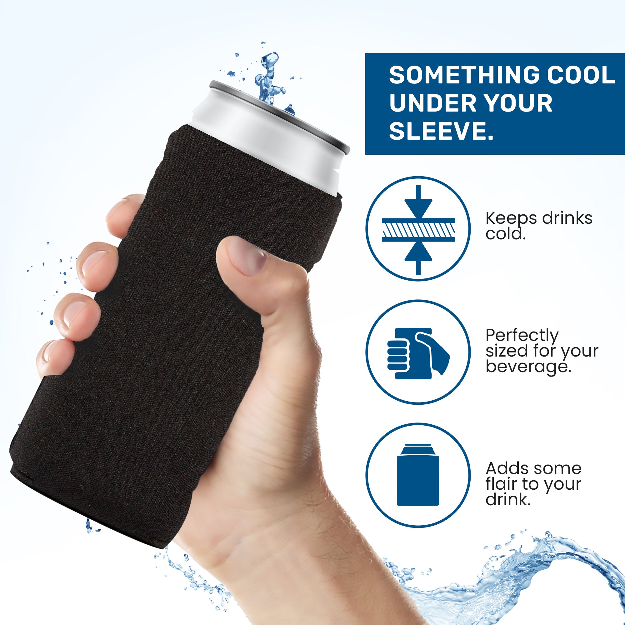Magnetic Slim Can Cooler 12 oz, Blank 3 Magnets 4mm Neoprene - 1 Unit ...