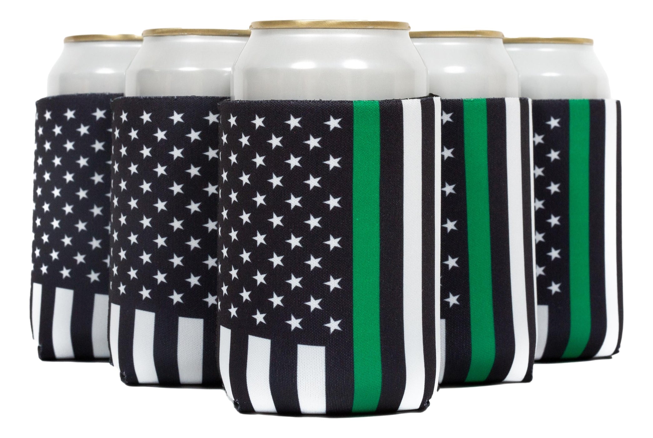 US Flag / Black Flags Neoprene 12oz Regular Coolie QualityPerfection